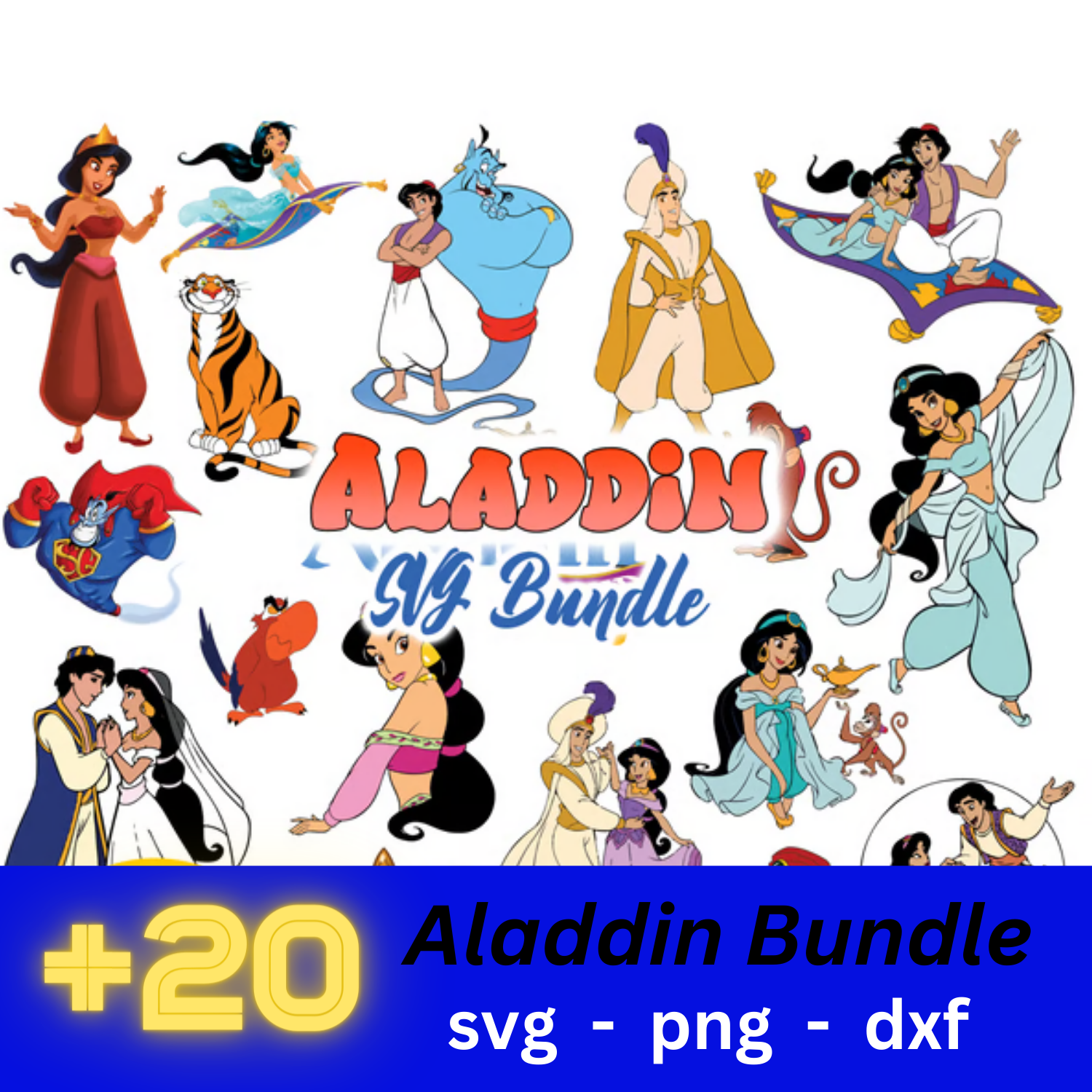 Aladdin Bundle Svg, Aladdin Svg, Disney Aladdin Svg, Princes | Inspire ...