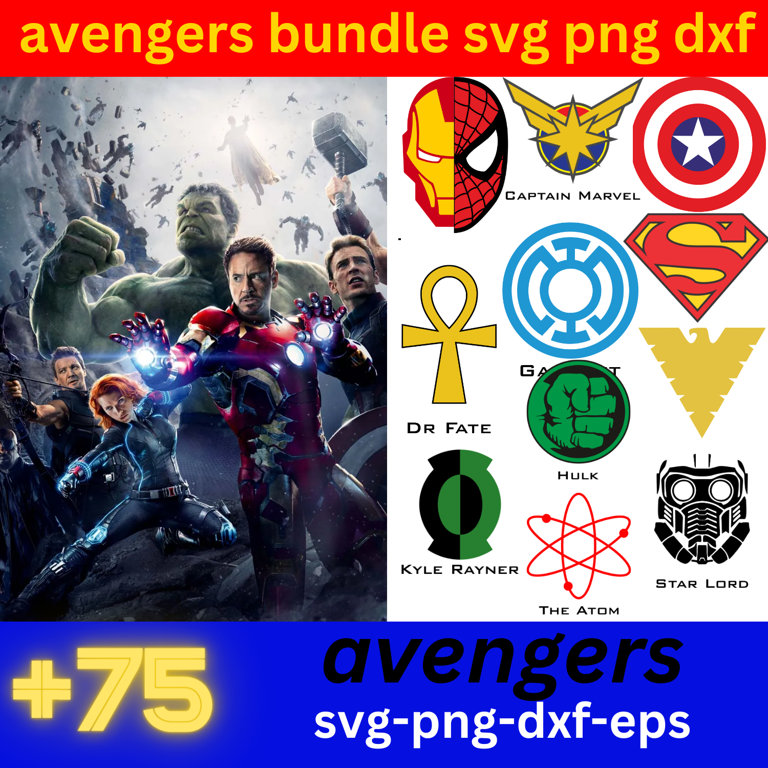 avengers svg-png-dxf-eps , Digital Files | Inspire Uplift
