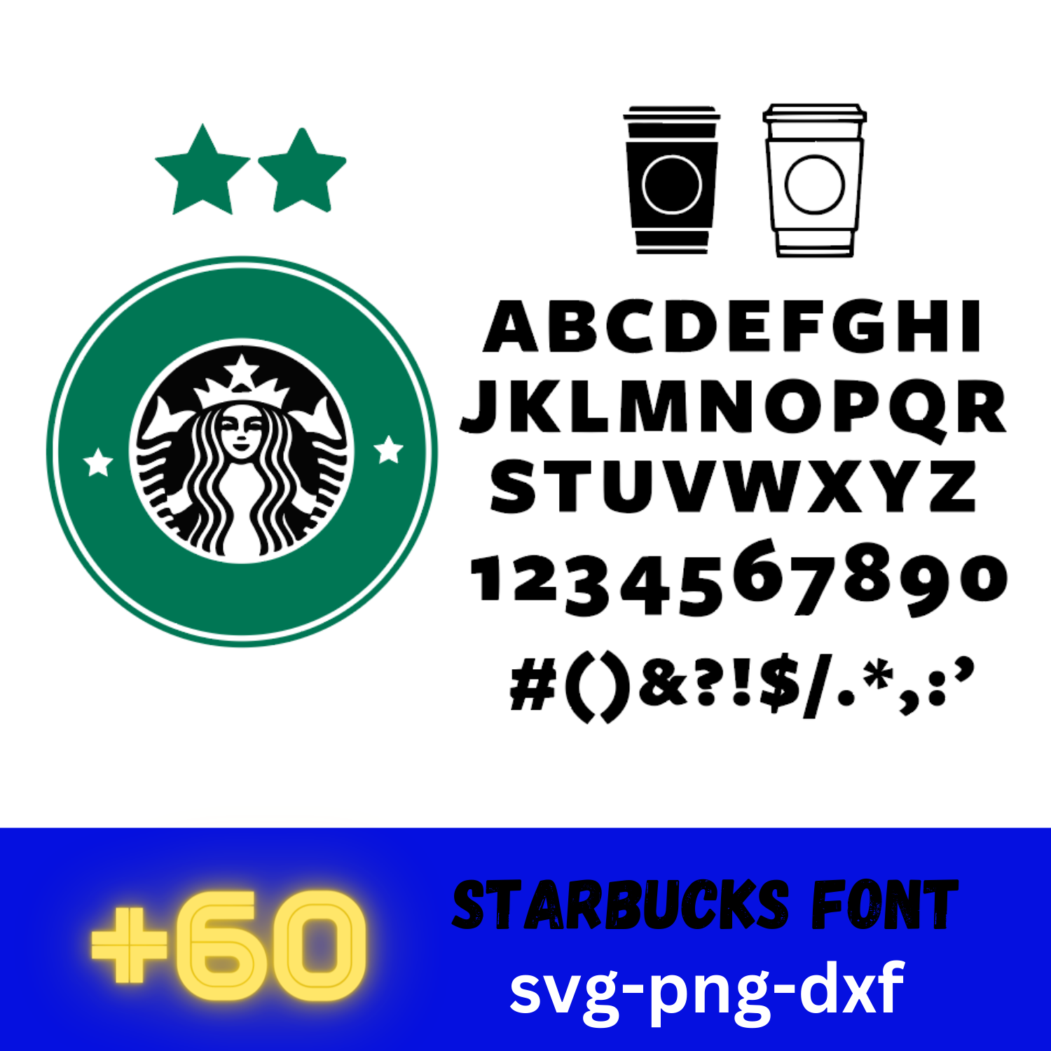 Starbucks font SVG PNG DXF,digital files | Inspire Uplift