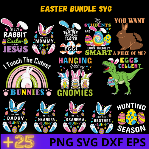 EASTER BUNDLE SVG PNG DXF EPS | Inspire Uplift