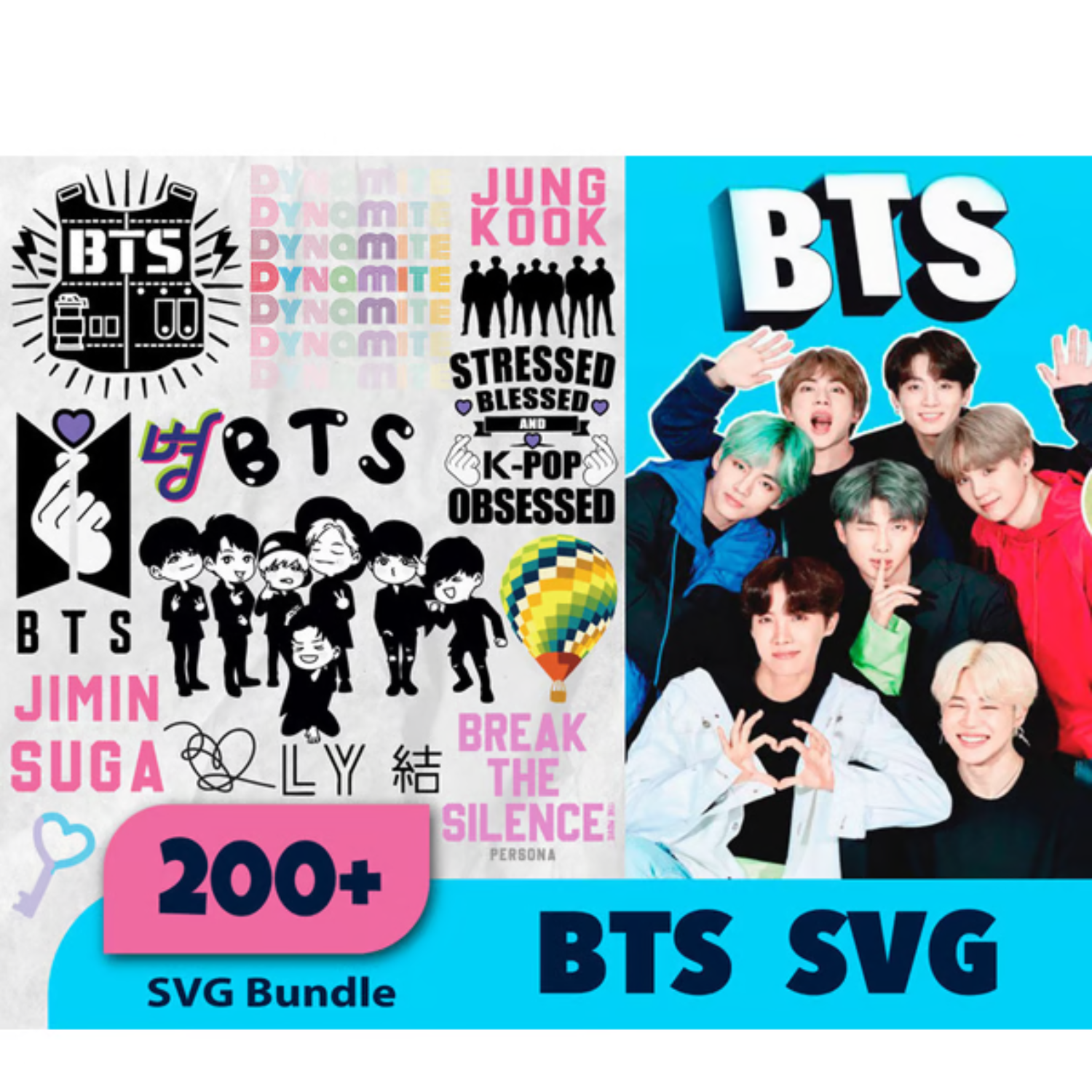 200 BTS Bundle Svg, Bts Svg, Kpop Svg, Bts Vector, Bts Clipa | Inspire Uplift