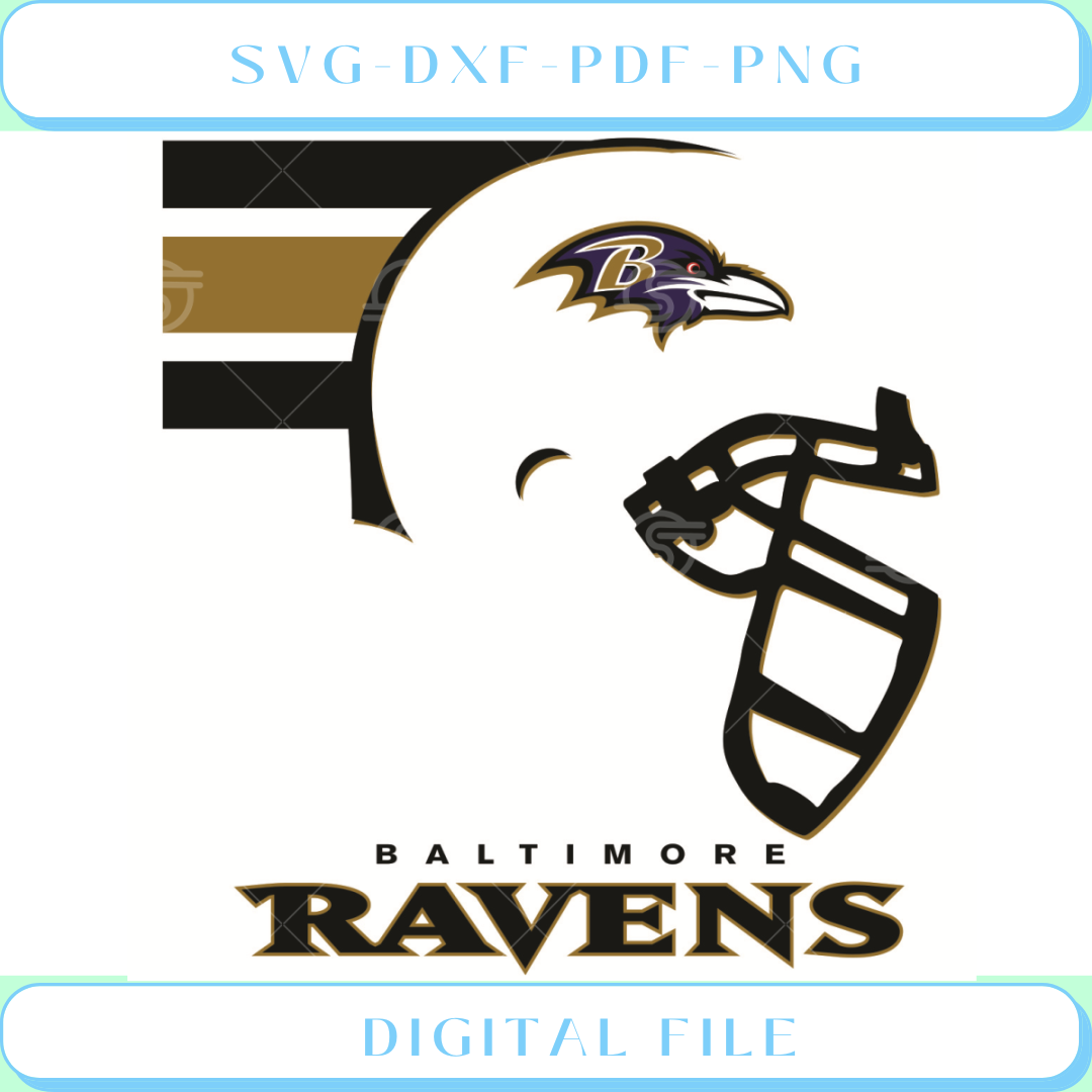 Baltimore Ravens Helmet Svg Sport Svg, Helmet Svg, Stripe Sv | Inspire ...