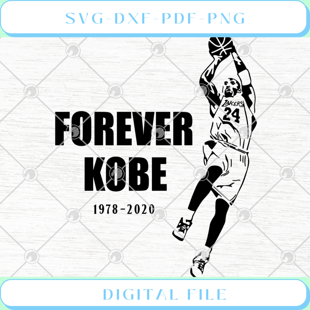 Black Mamba Forever Kobe 24 SVG PNG | Inspire Uplift