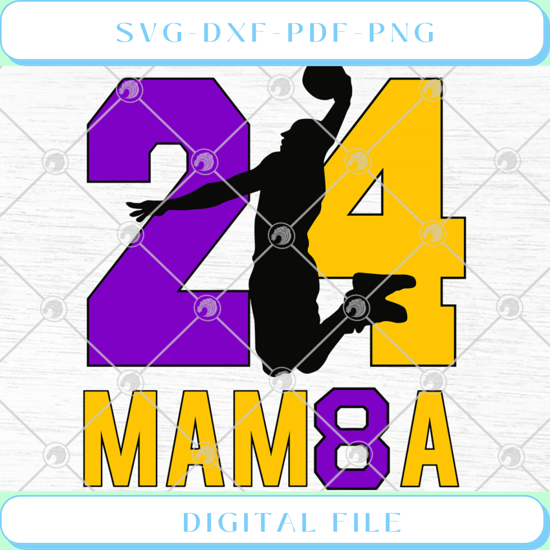 24 Mamba SVG, sport svg, football svg | Inspire Uplift