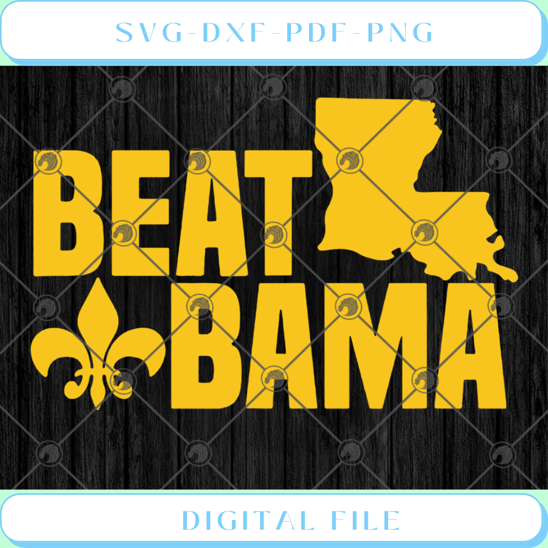 Best Bama louisiana Svg Png Eps Dxf Digital Download | Inspire Uplift