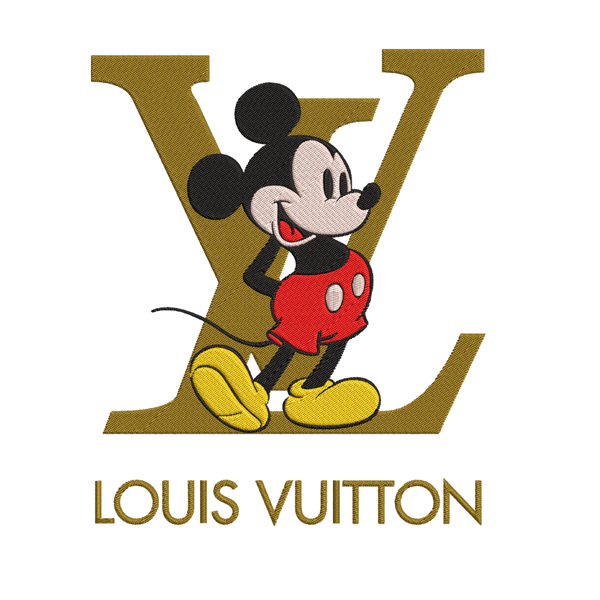 Inspired Mickey Mouse Louis Vuitton Logo Embroidery Design | Inspire Uplift