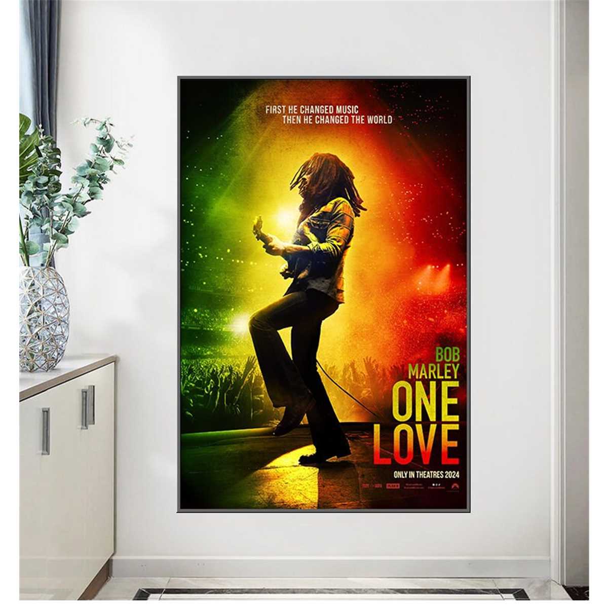 Bob Marley One Love 2024 Movie Poster Comedy Home Art Print - Inspire ...