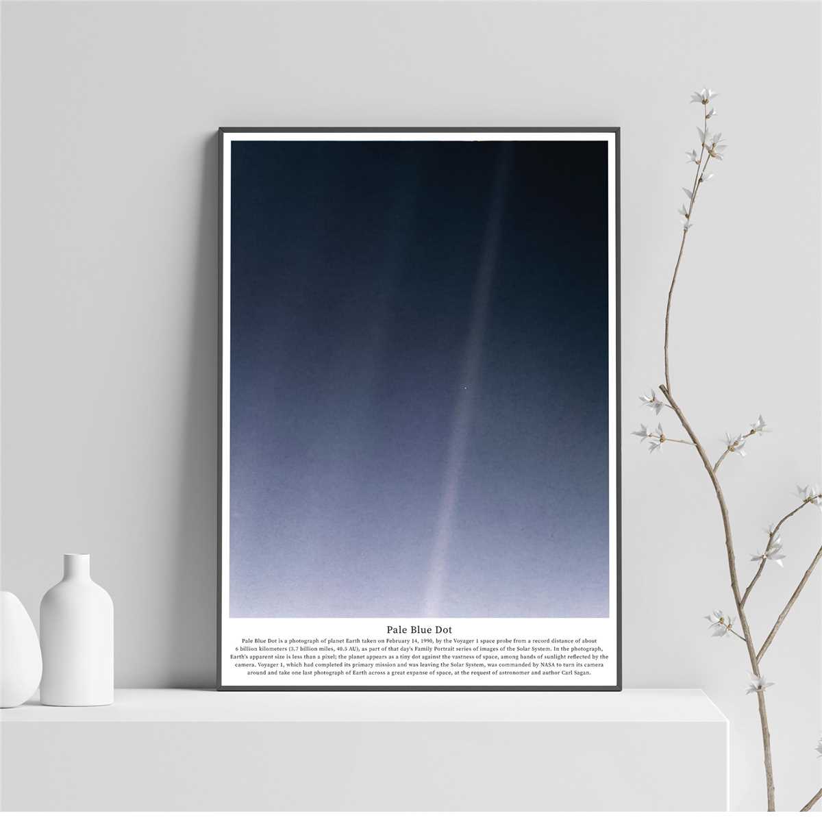 Pale Blue Dot Poster, Space Poster, Voyager 1, Carl Sagan, A - Inspire ...