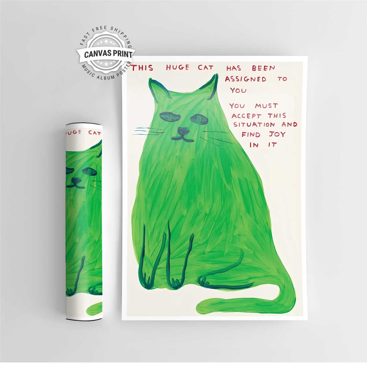 Genuine David Shrigley Poster This Huge Cat Movie Poster / W - Inspire ...