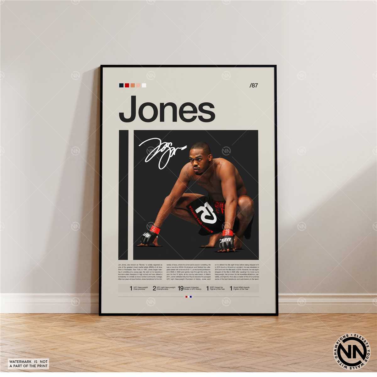 Jon Jones Poster, UFC Poster, MMA Poster, Boxing Poster, Spo | Inspire ...
