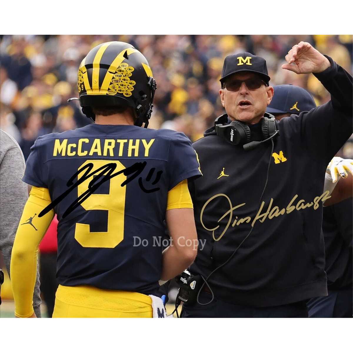 Jim Harbaugh & JJ McCarthy Signed Photo 8X10 rp Autographed - Inspire ...