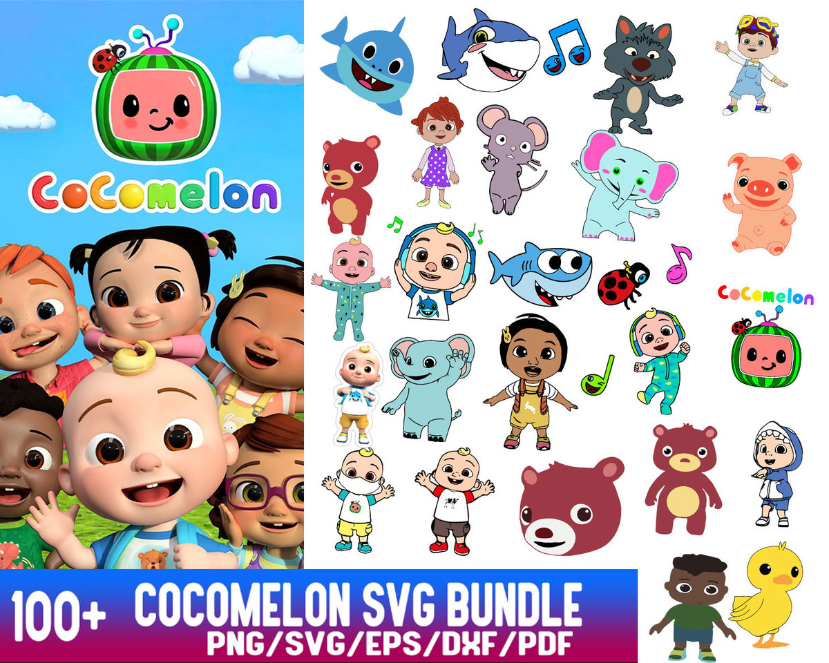100 Files Cocomelon SVG Bundle Design | Inspire Uplift