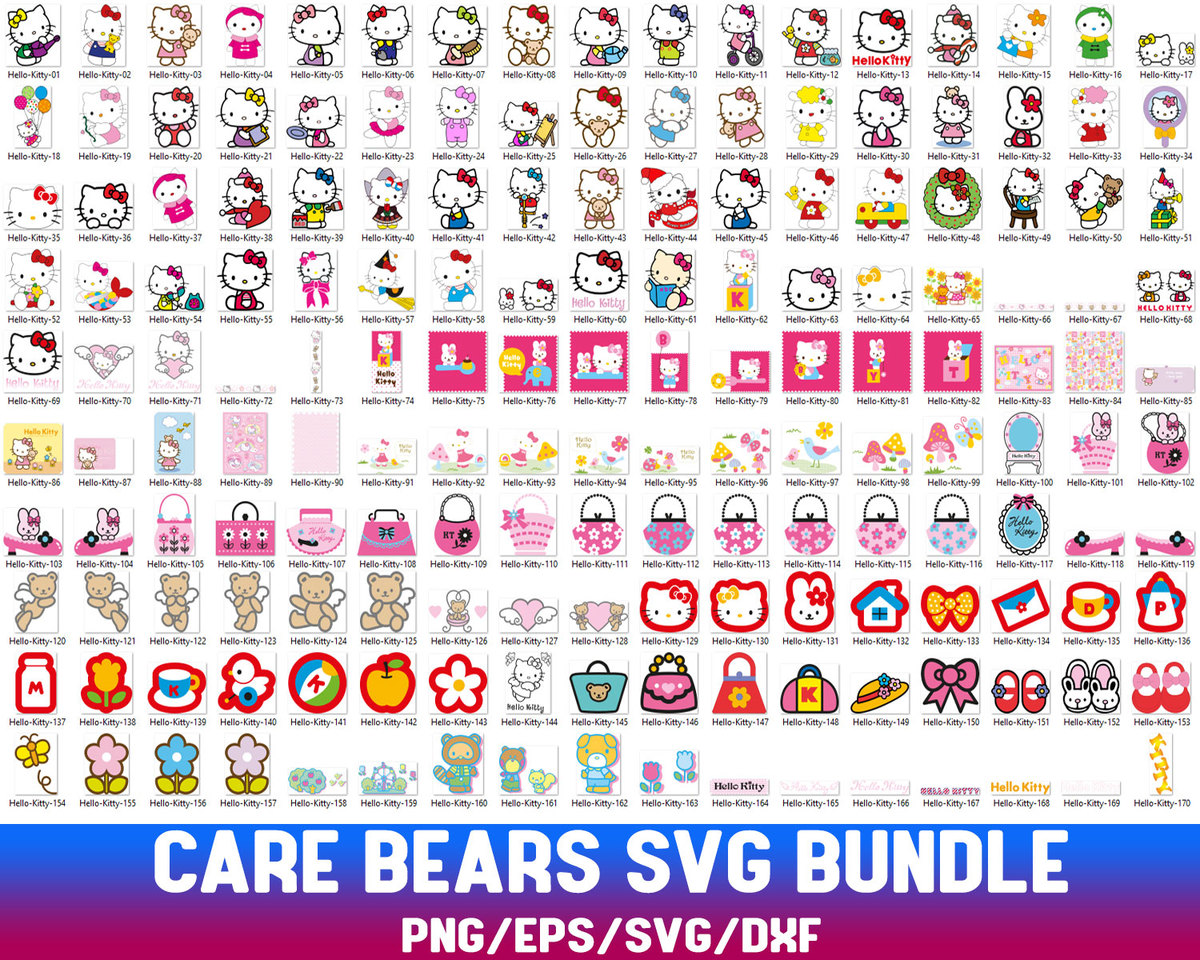 Hello Kitty SVG Bundle Design - Inspire Uplift