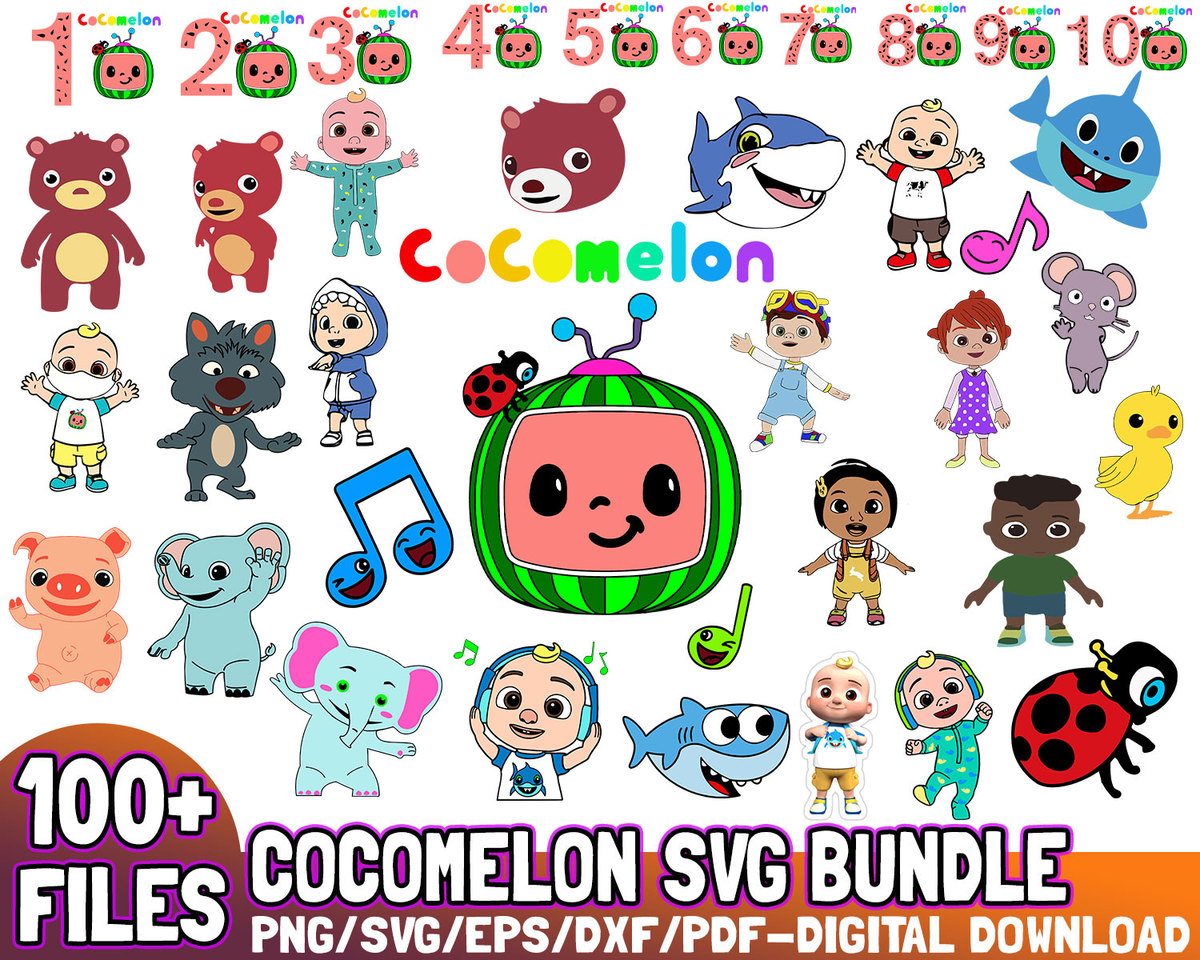 100 Files Cocomelon SVG Bundle | Inspire Uplift
