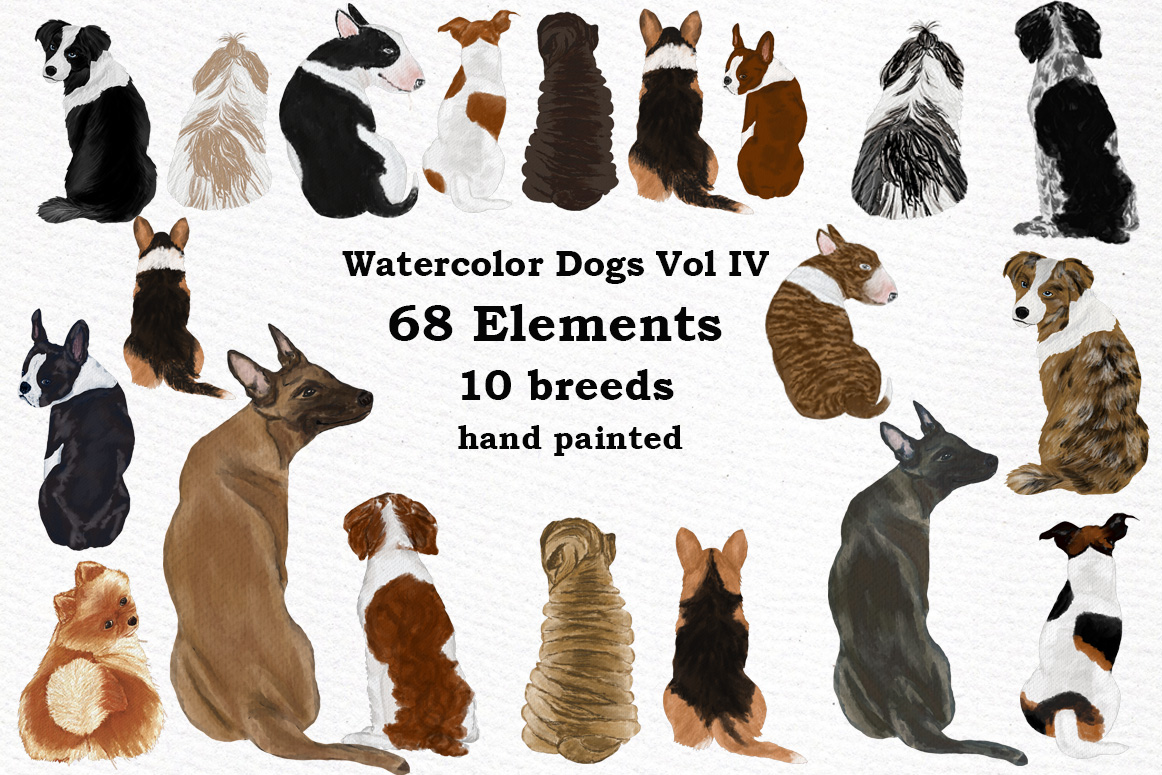 Watercolor Dogs Clipart Png, Animal Png, Dog Breeds, Waterco | Inspire ...