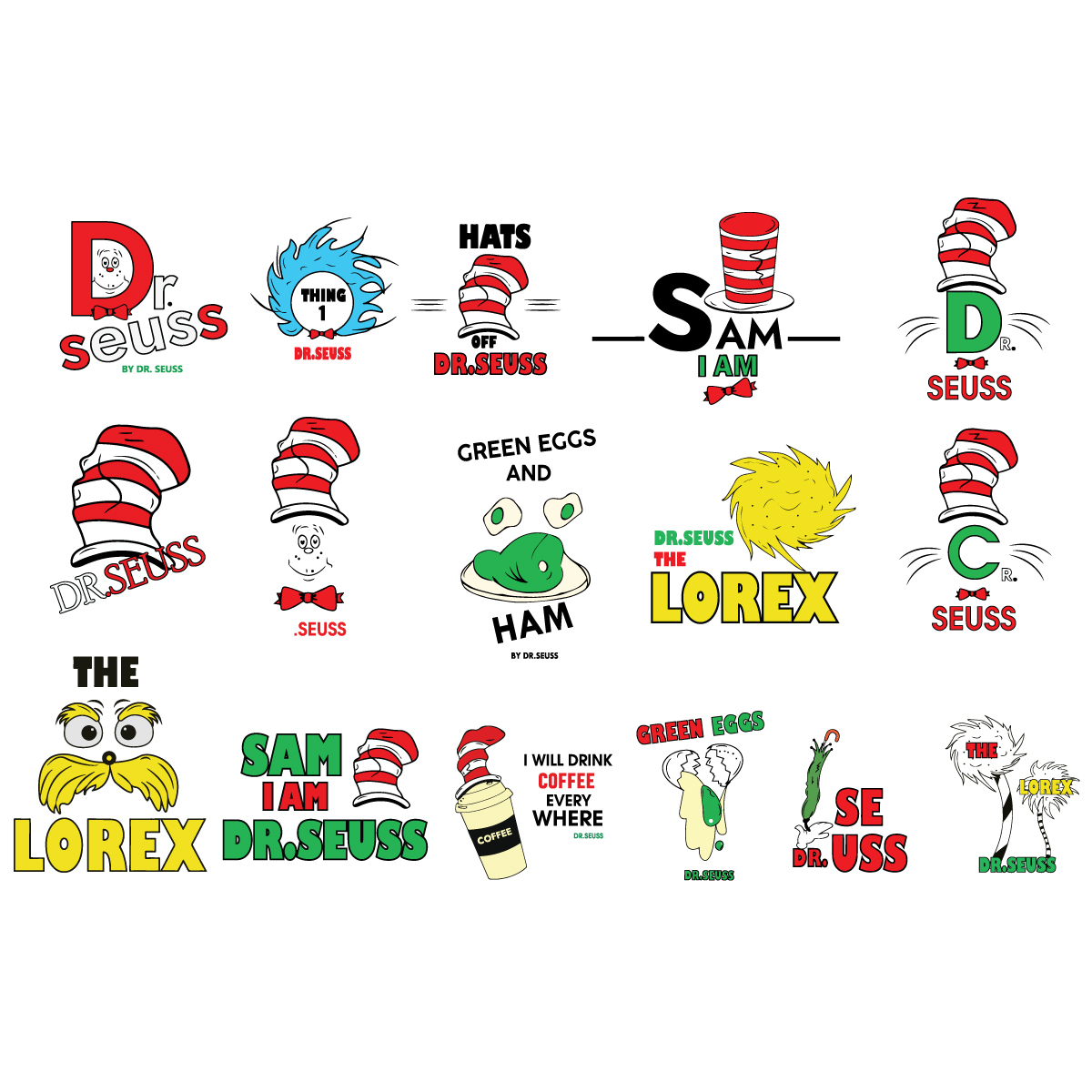 Bundle Dr Seuss Svg, Dr Seuss Svg, Dr Seuss Birthday Svg, Mi | Inspire ...