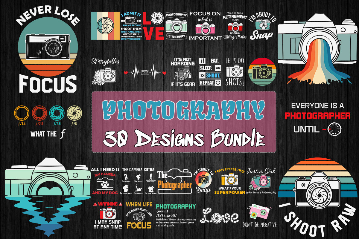 30 Designs Photography Svg Bundle, Photography Svg, Camera S | Inspire ...