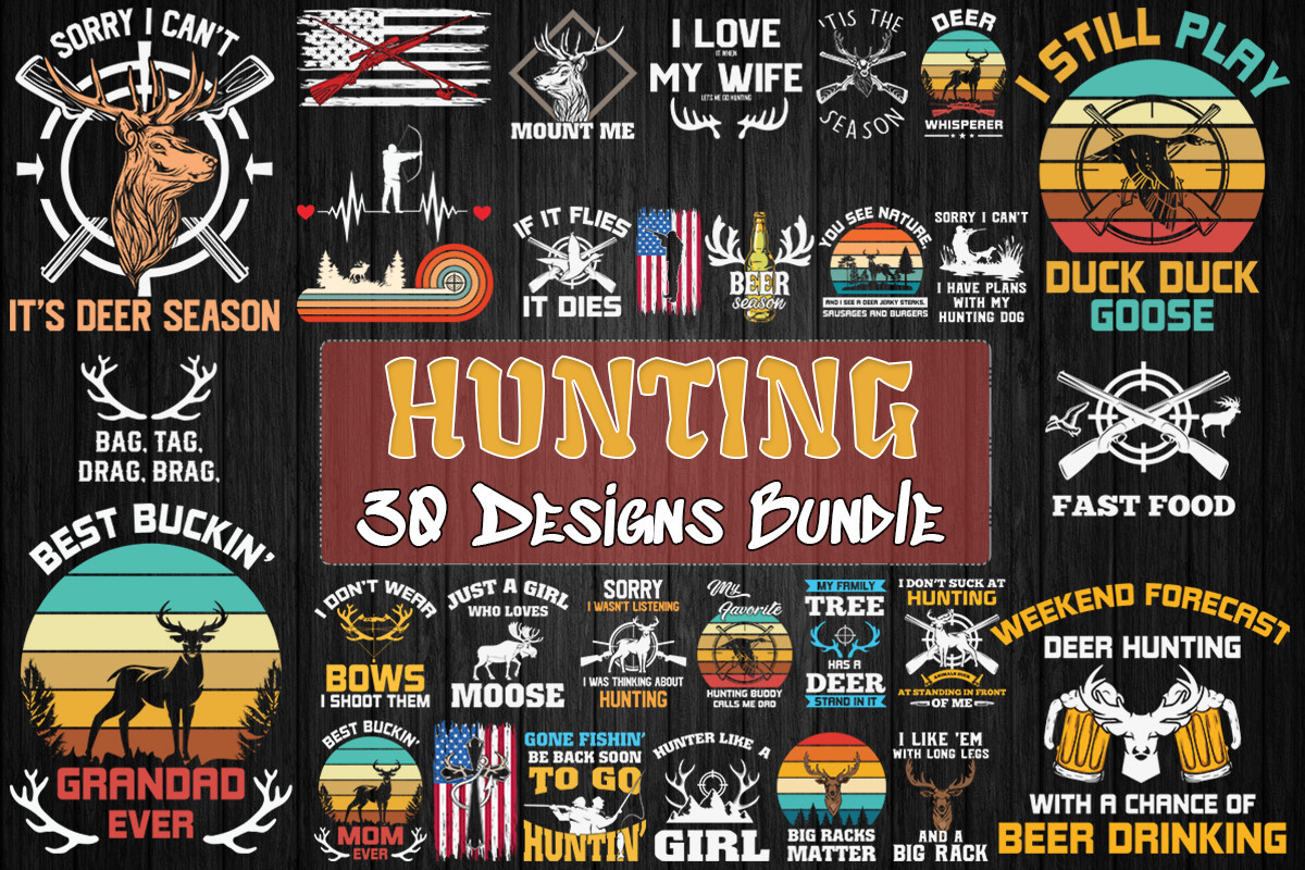 30 Designs Hunting Bundle Svg, Hunting Svg, Hunt Svg | Inspire Uplift