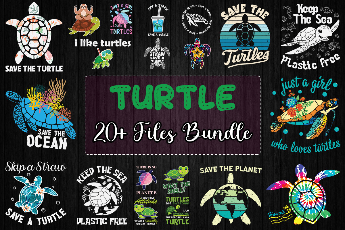 20 Files Turtle Bundle Svg, Turtle Svg, Turtle Vector, Turtl | Inspire ...