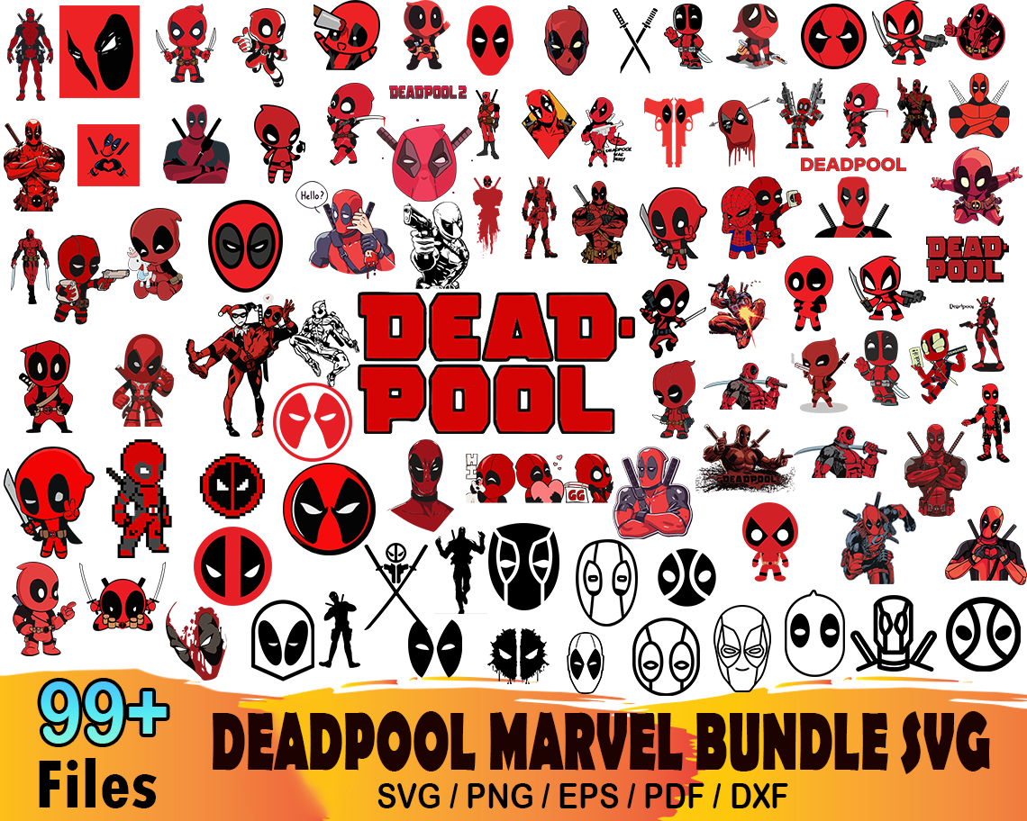 99 Deadpool Marvel Bundle Svg, Deadpool Svg | Inspire Uplift