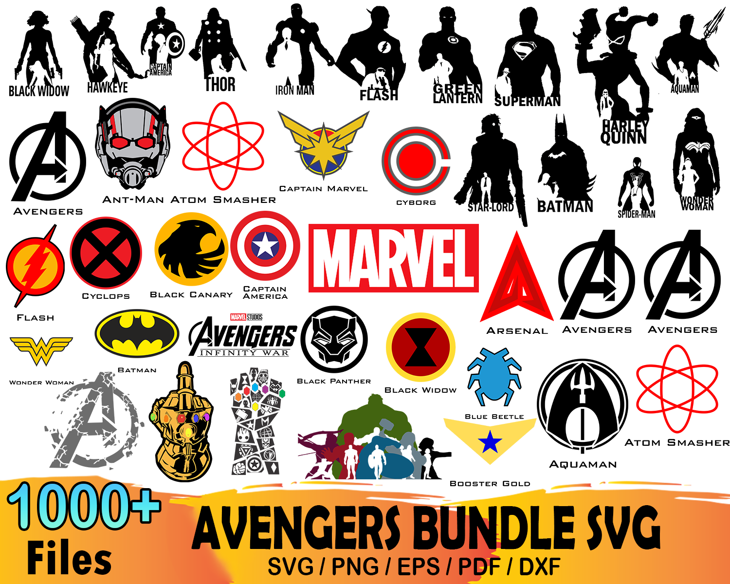 1000 Avengers Svg Bundle, Marvel Svg, Endgame Svg | Inspire Uplift
