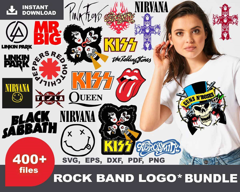 400 Rock Brand Logo SVG, Rock Band Svg, Bundle Rock Band | Inspire Uplift