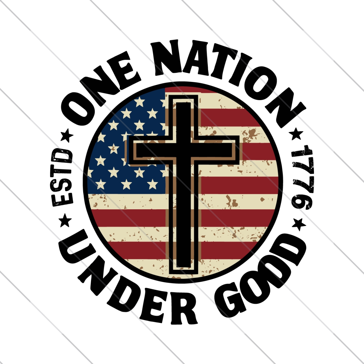 One Nation Under God Flag Svg | Inspire Uplift