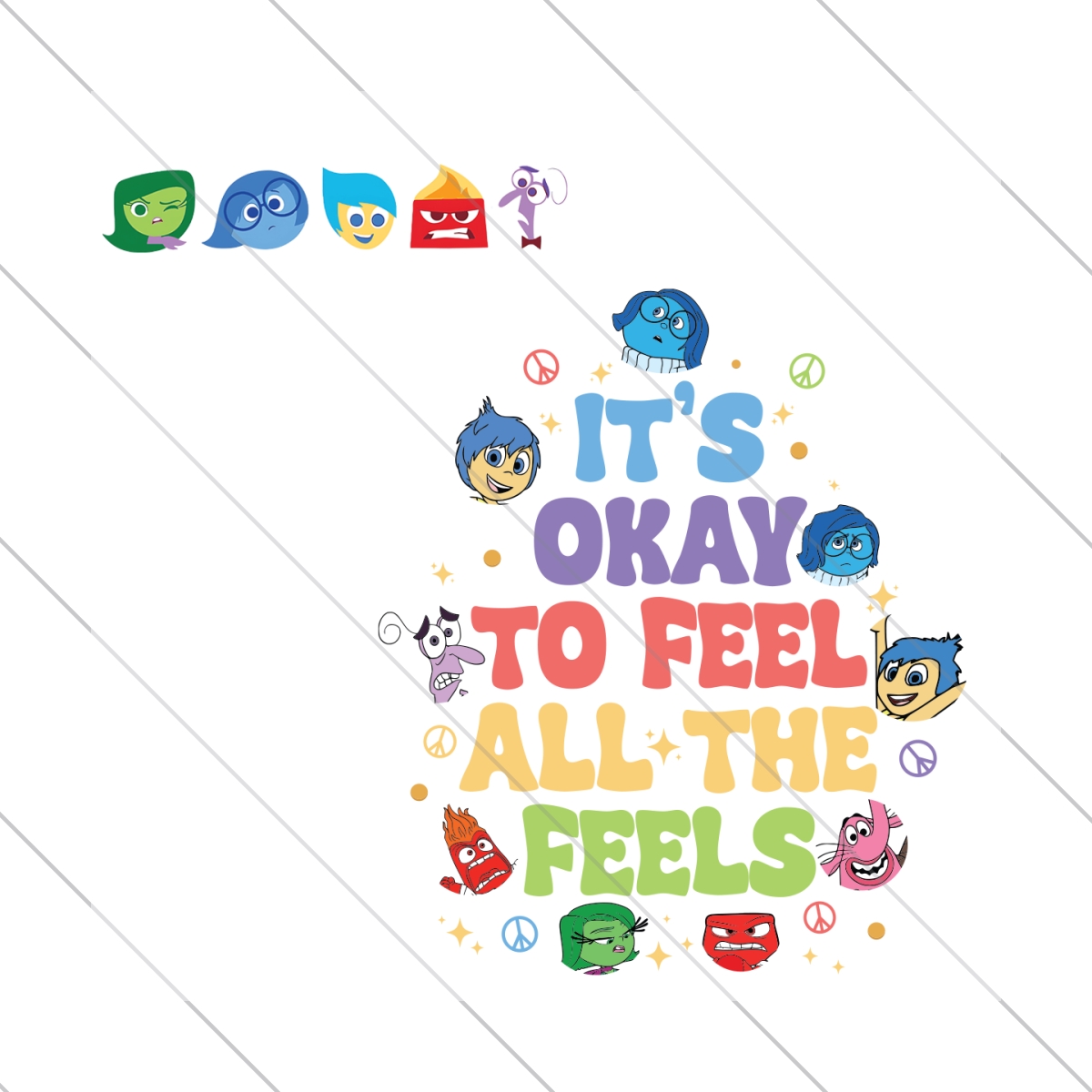 Inside Out It's Okay To Feel All The Feels Design Png, Menta - Inspire ...