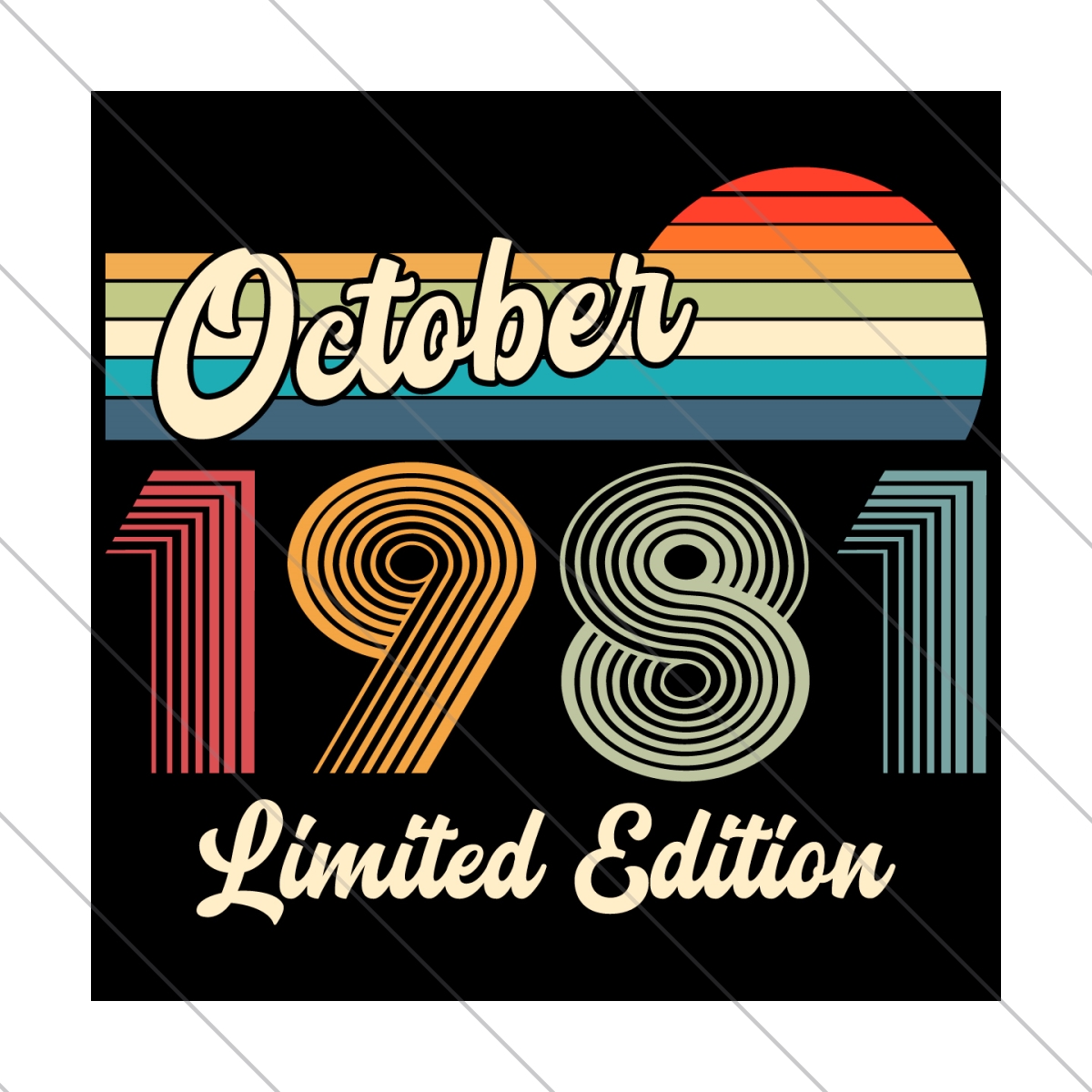 October 1981 Birthday Svg | Inspire Uplift