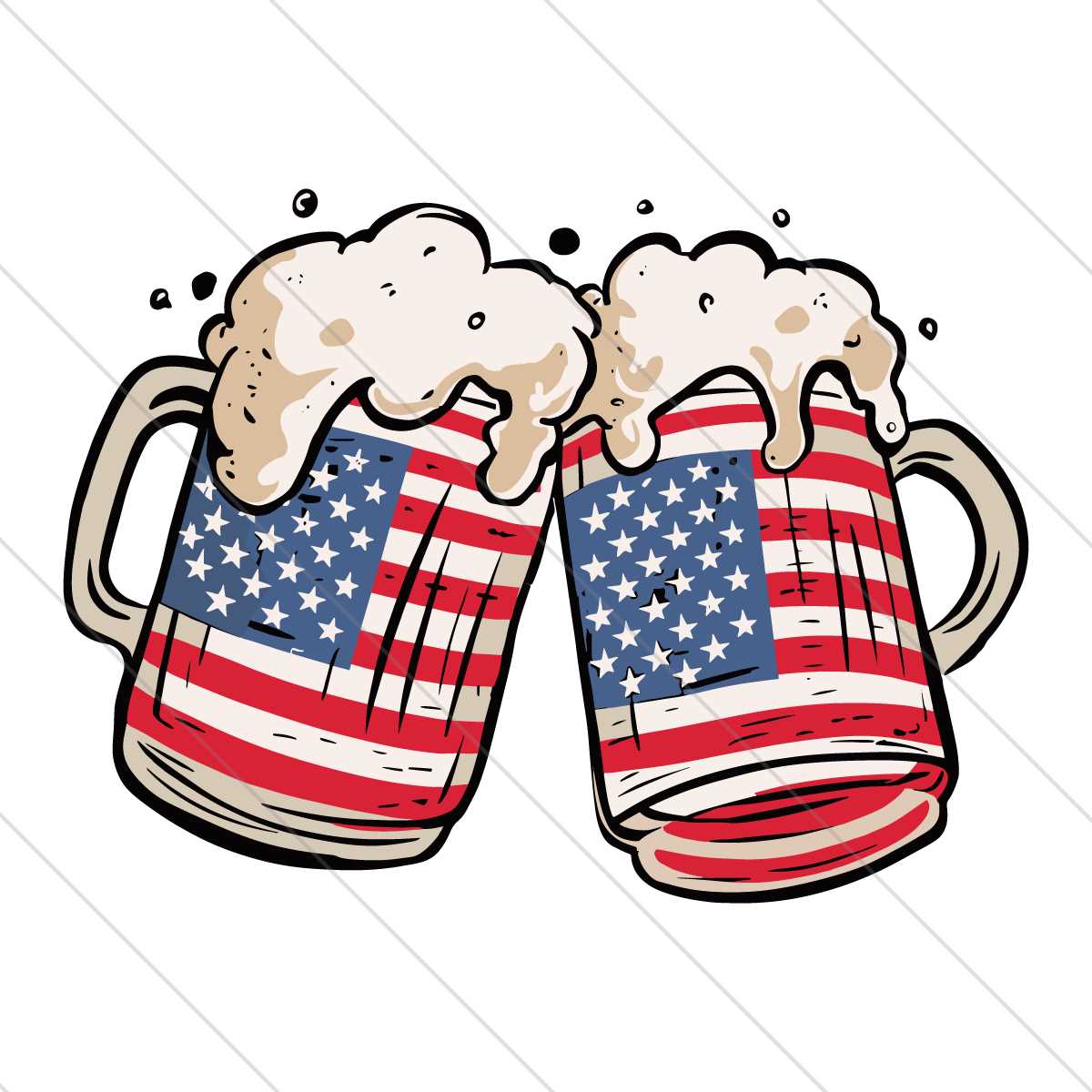 American Flag Beer Can Svg | Inspire Uplift