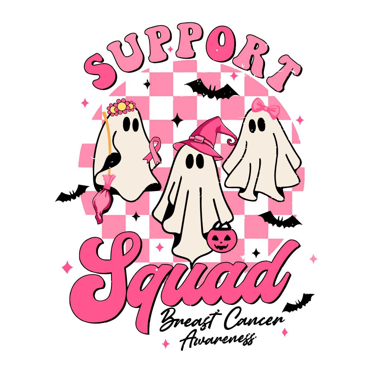 Support Squad Breast Cancer Awareness SVG File Digital | Inspire Uplift