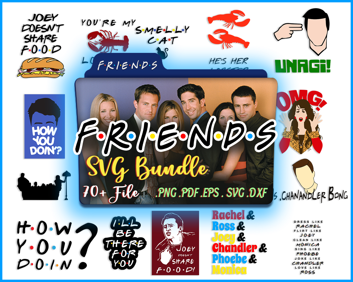 Friends Show SVG Bundle File Digital | Inspire Uplift