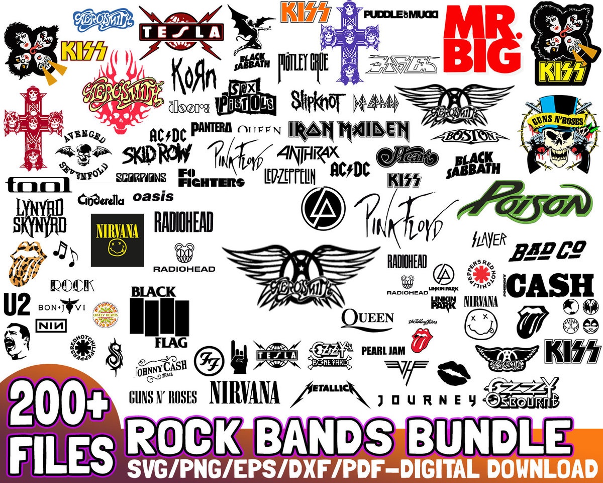 Rock Bands bundle, Cut File Cricut, Bands svg, Rock bundle s | Inspire ...