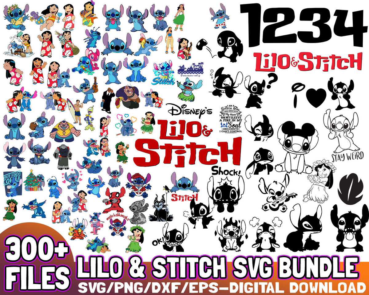 Disney Lilo & Stitch SVG Bundle File Digital | Inspire Uplift