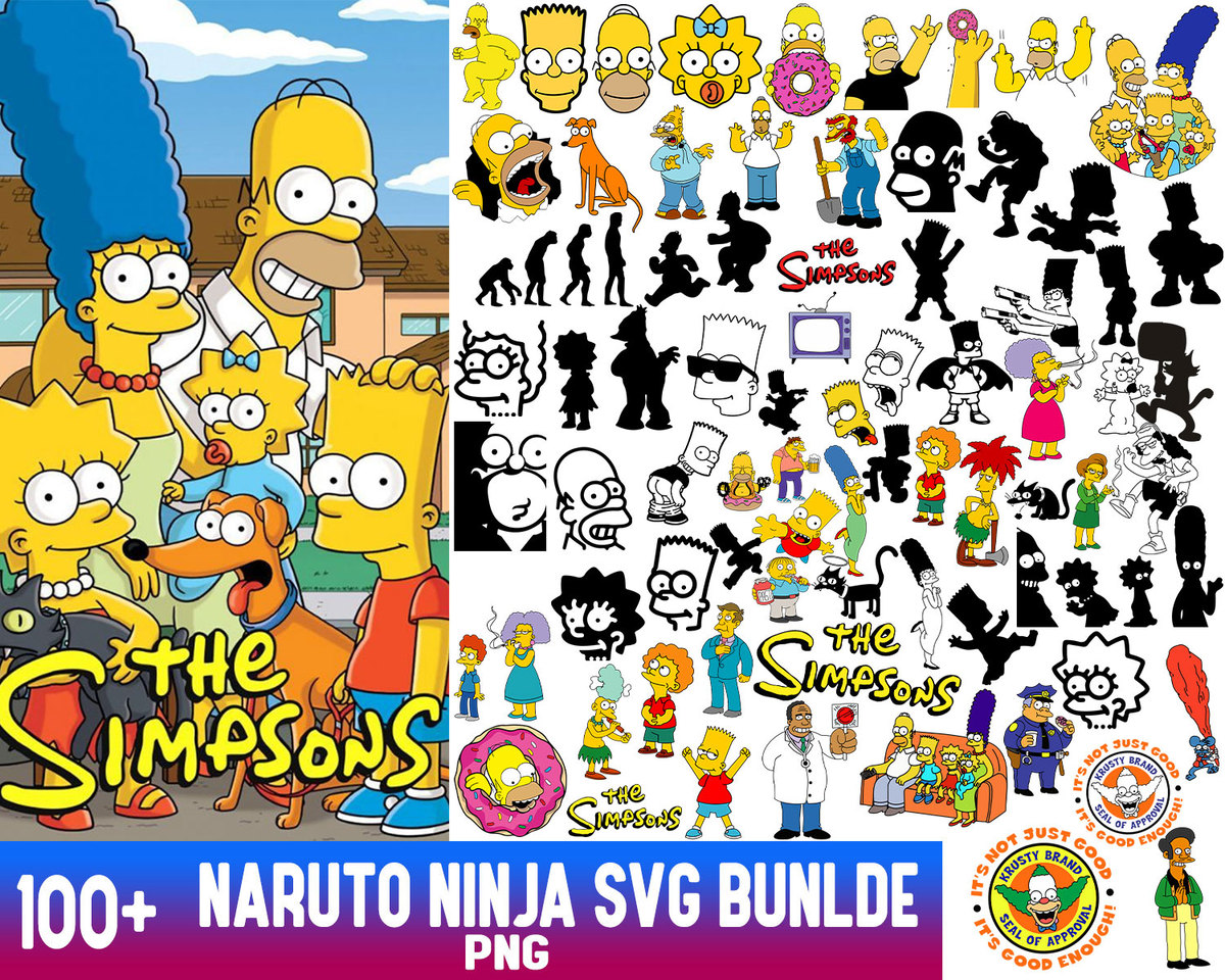 1000 Files The Simpsons SVG Bundle File Digital - Inspire Uplift