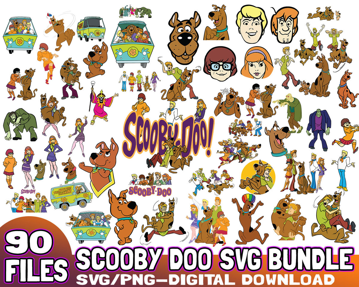 90 Files Scooby Doo Svg Bundle File Digital | Inspire Uplift