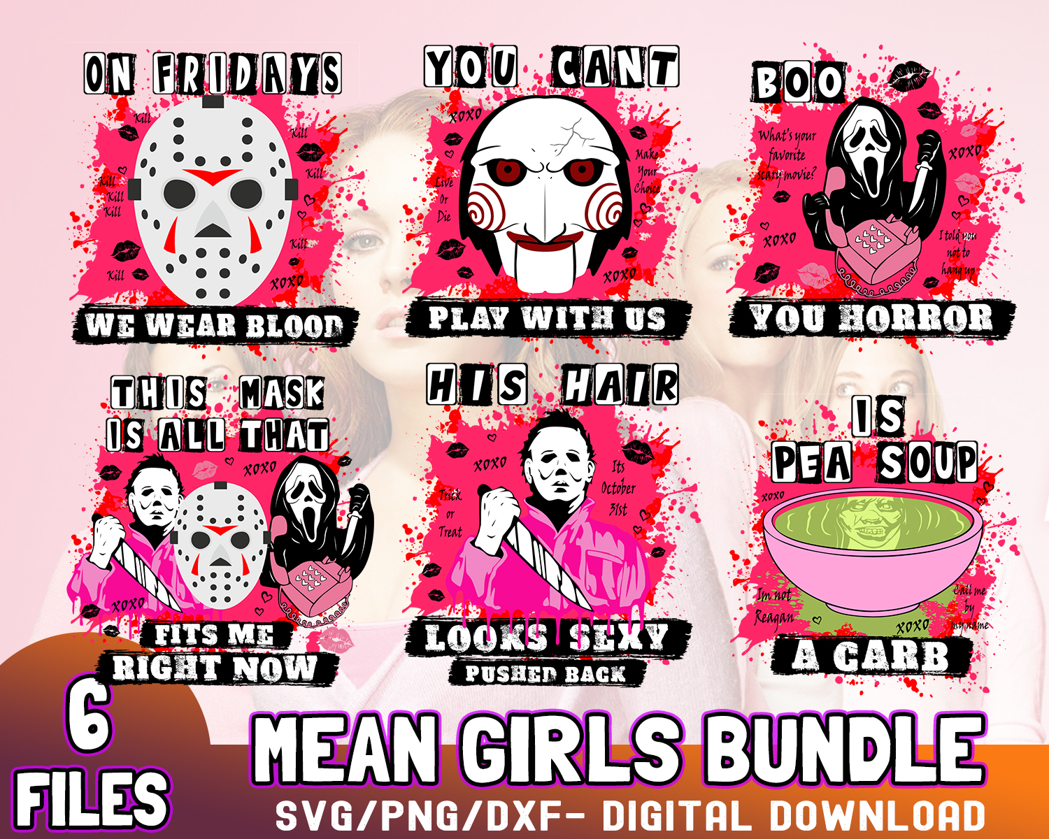 Mean Girls Horror Svg Bundle, Svg files for cricut File Digi - Inspire ...