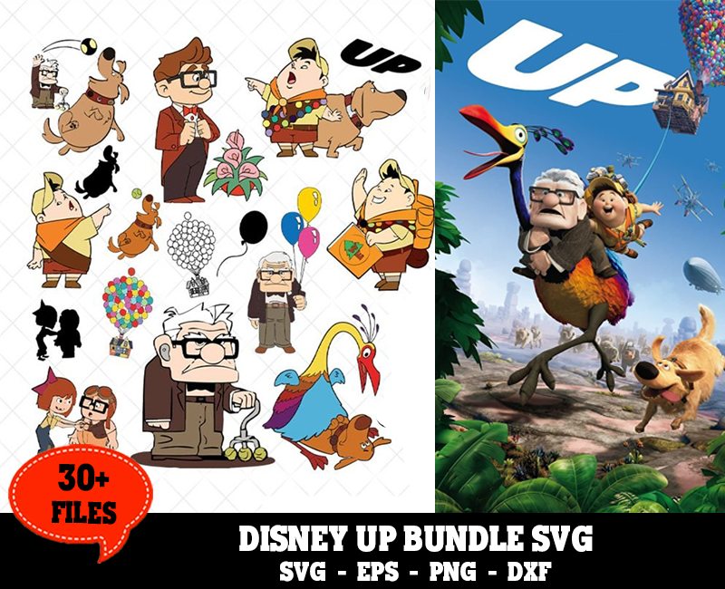 30 Files Disney Up Bundle Svg, Disney Svg, Russell Svg File | Inspire ...