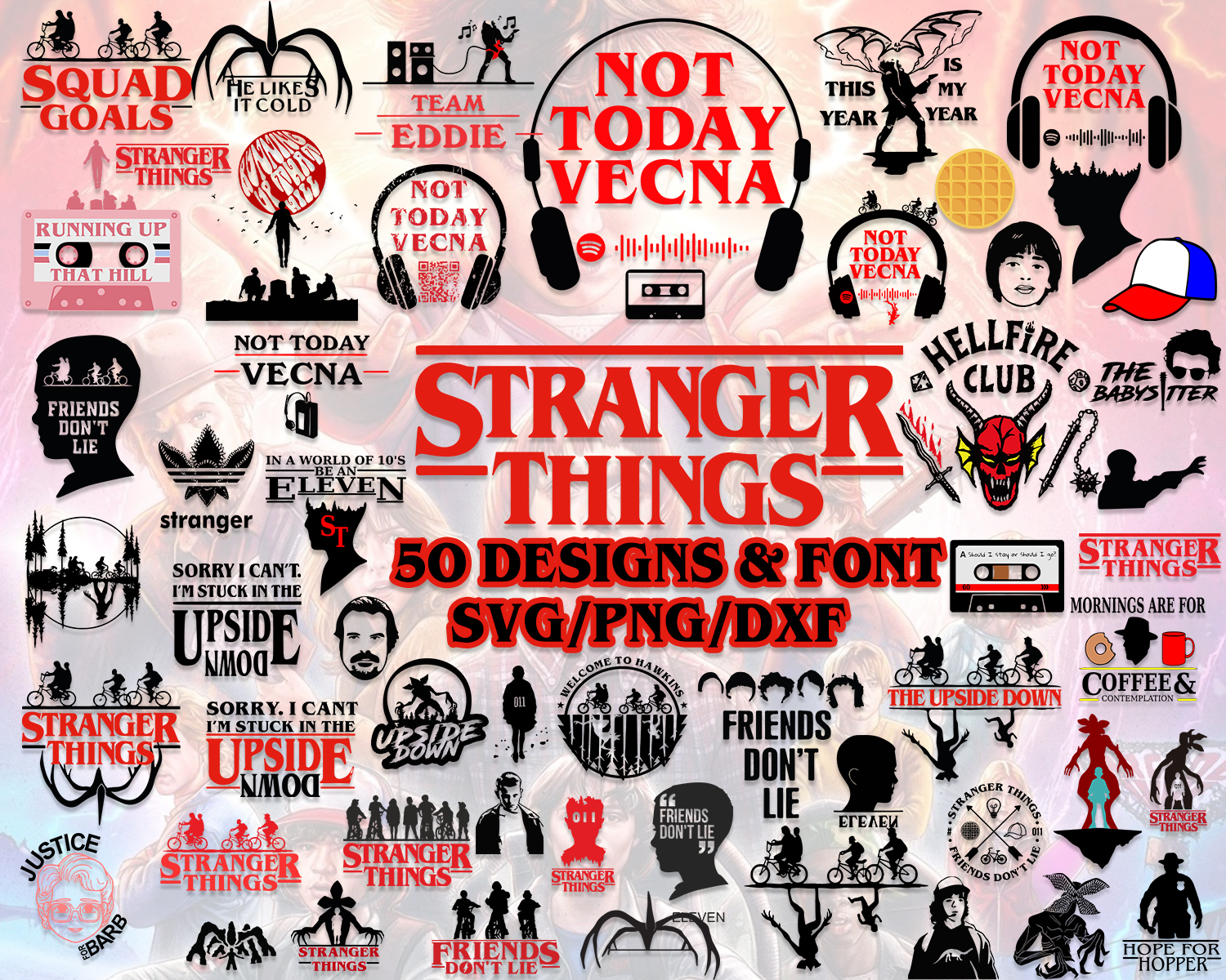 Stranger Things Svg Bundle & Font | Inspire Uplift