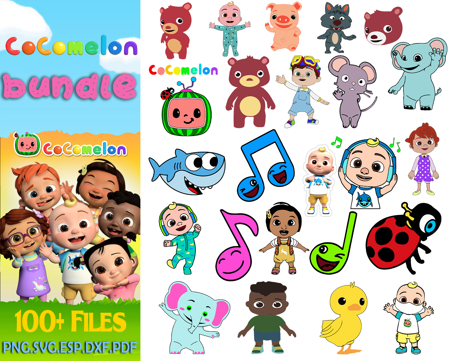 200 FILES Cocomelon SVG Bundle Design | Inspire Uplift
