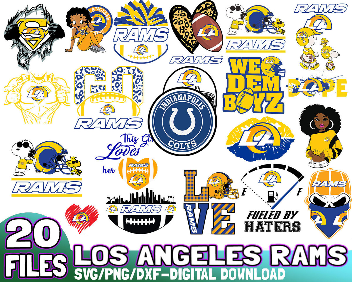 Bundle Los Angeles Rams Svg, Football Team Svg File | Inspire Uplift