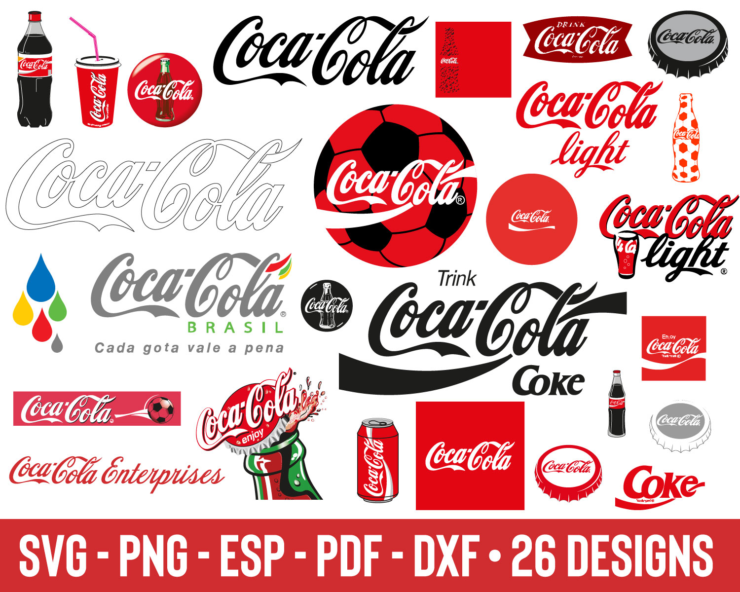 Coca Cola Bundle Svg, Coca Cola Svg, 26 Designs File - Inspire Uplift