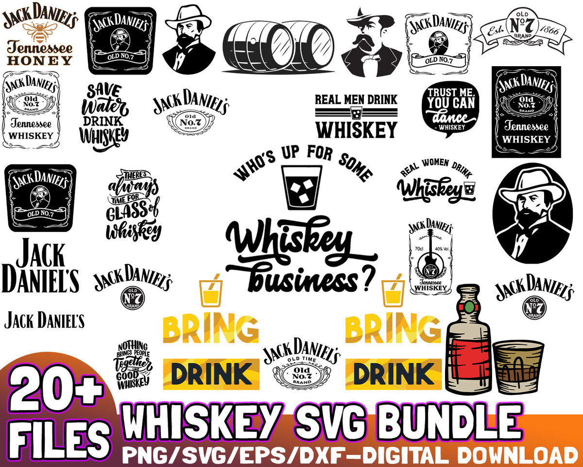 20 Files Whiskey SVG Bundle File | Inspire Uplift