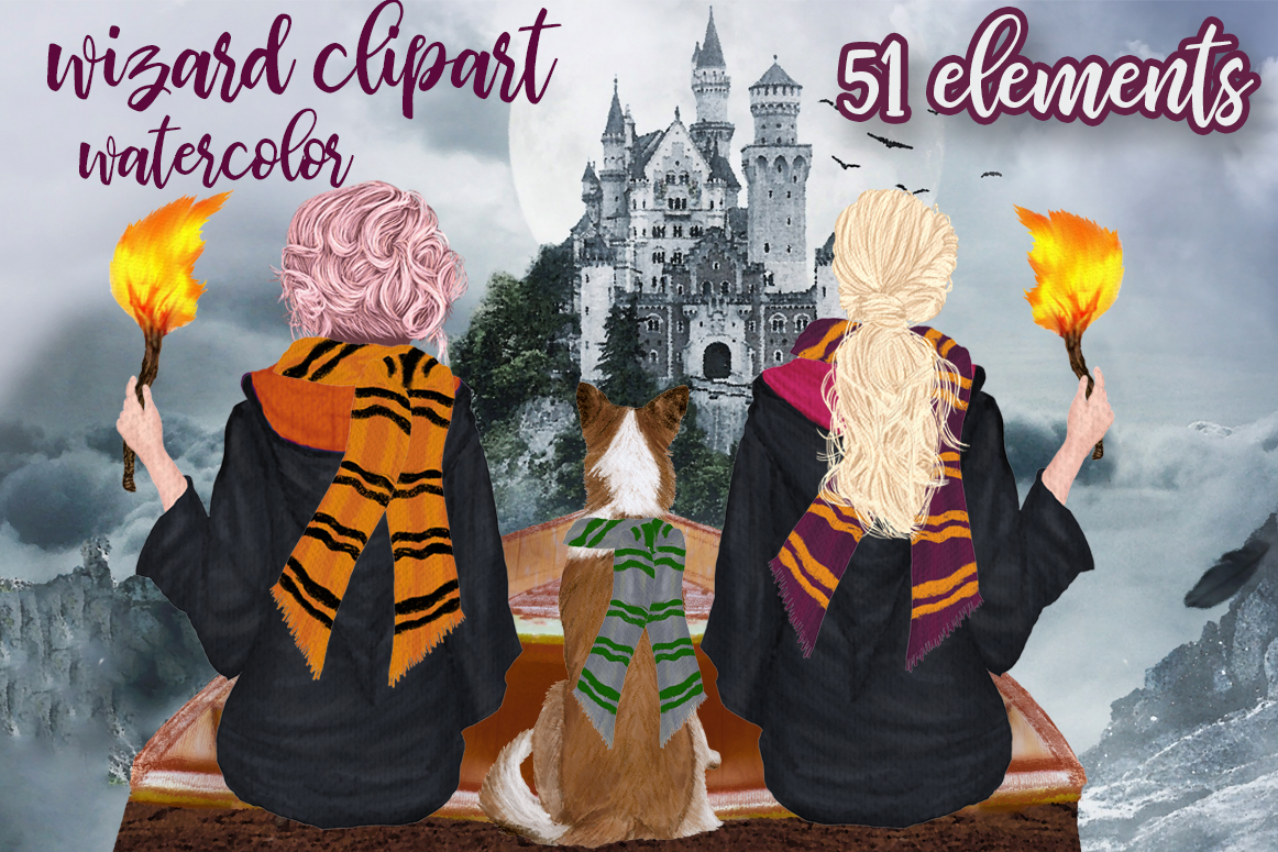 Wizard Girls Clipart Png, Wizard Friends, Wizard Clipart, Wi | Inspire ...