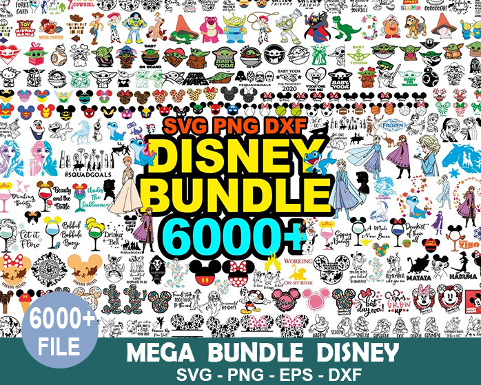 6000 Disney Svg Bundle, Disney Svg, Mickey Svg | Inspire Uplift