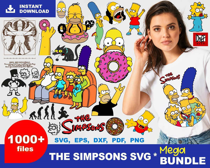 1000 Simpsons Mega Svg Bundle , Cartoon Svg Bundle Files for | Inspire ...