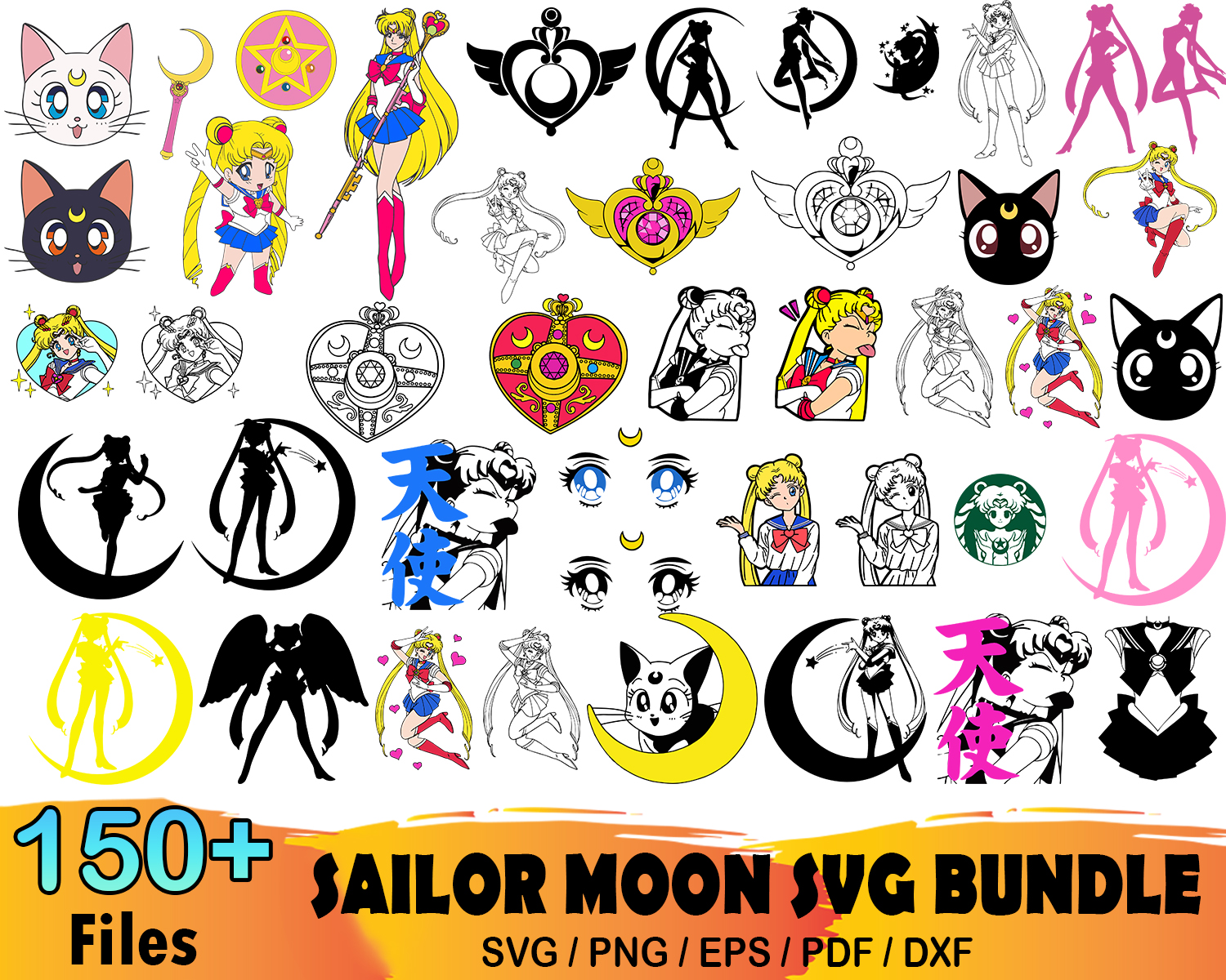 150 Sailor Moon Bundle Svg, Sailor Moon Svg, Usagi Tsukino S | Inspire ...