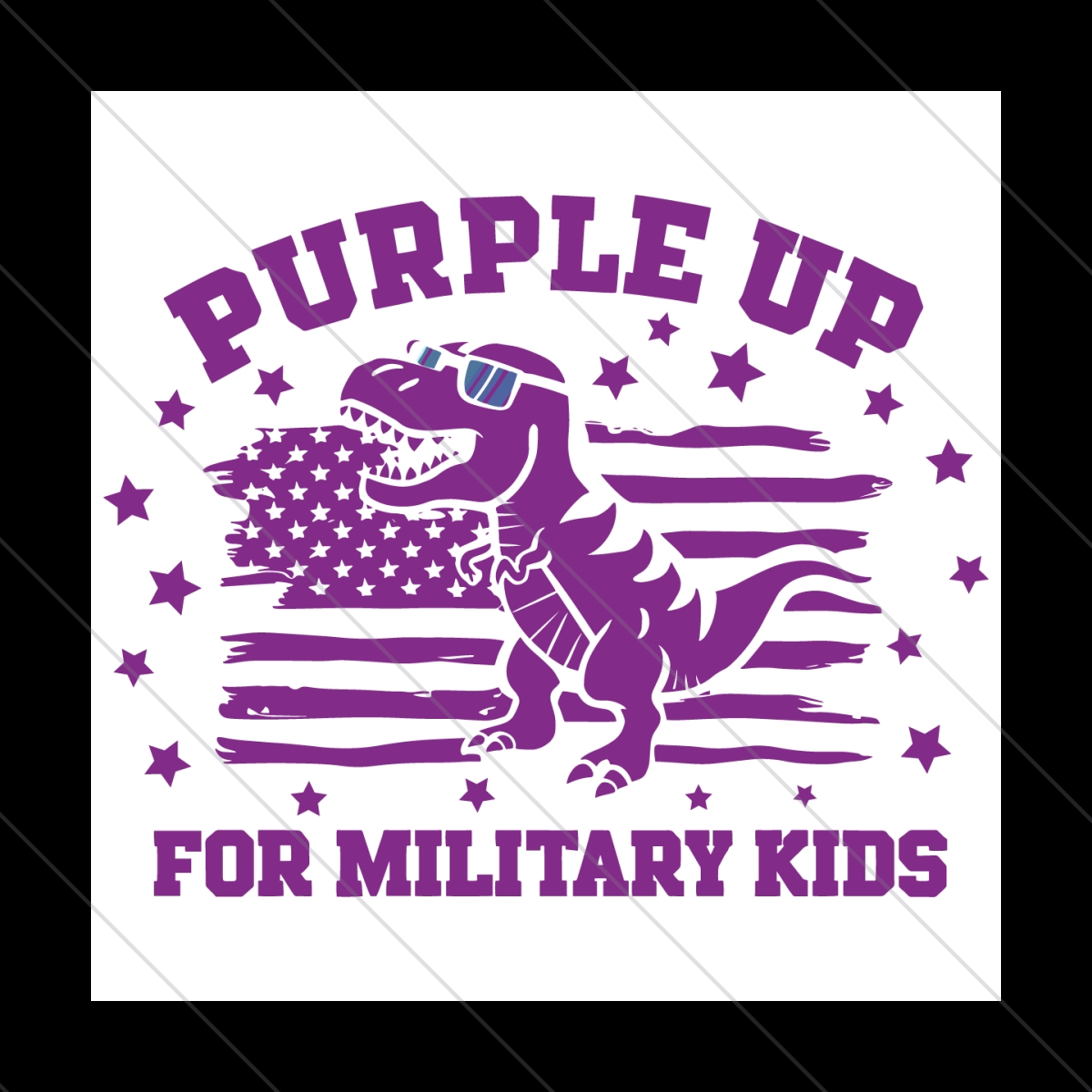 Purple Up For Military Kids Png svg Military Child Month Air | Inspire ...