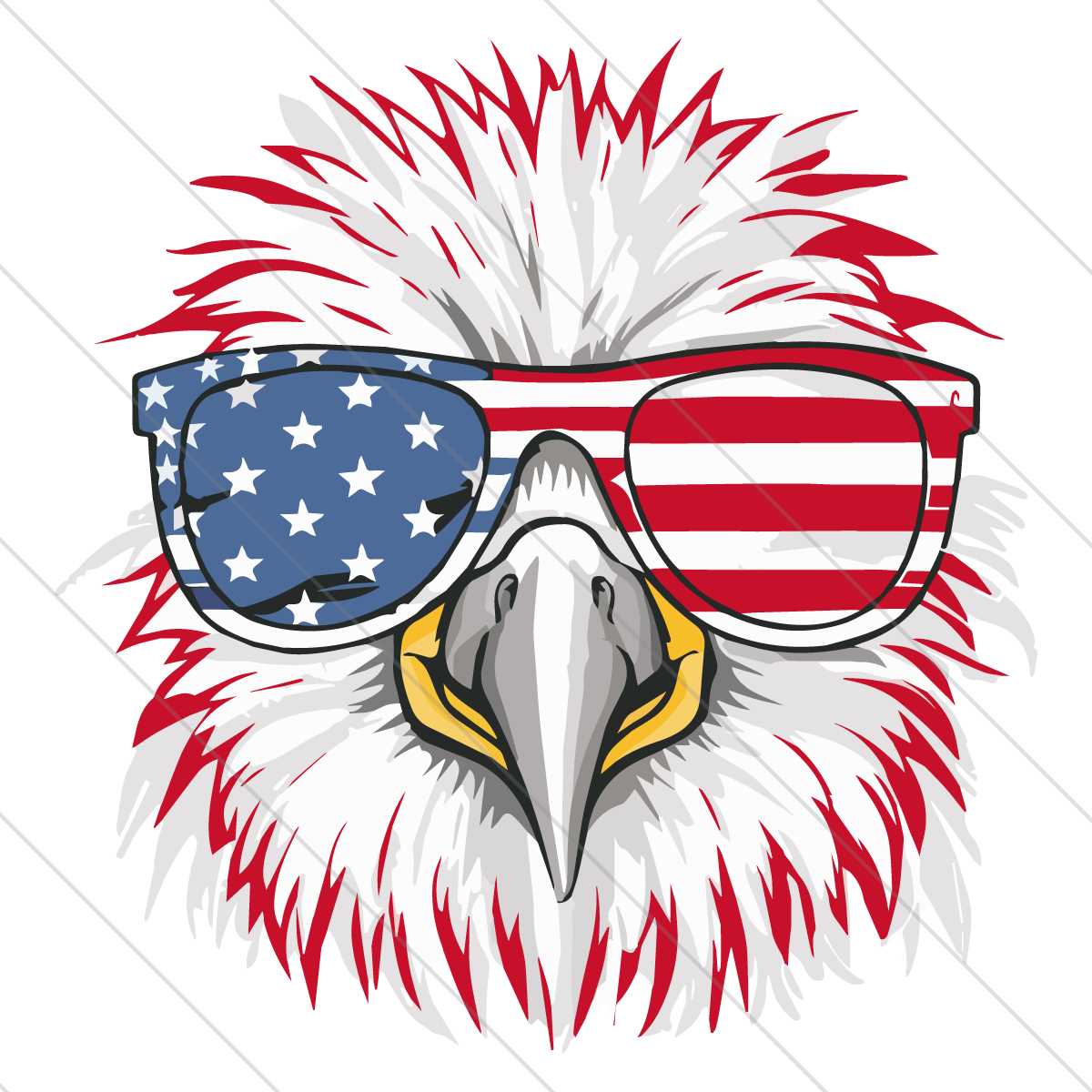 4th Of July Eagle Svg, Eagle Glasses American Flag Svg, Eagl - Inspire ...
