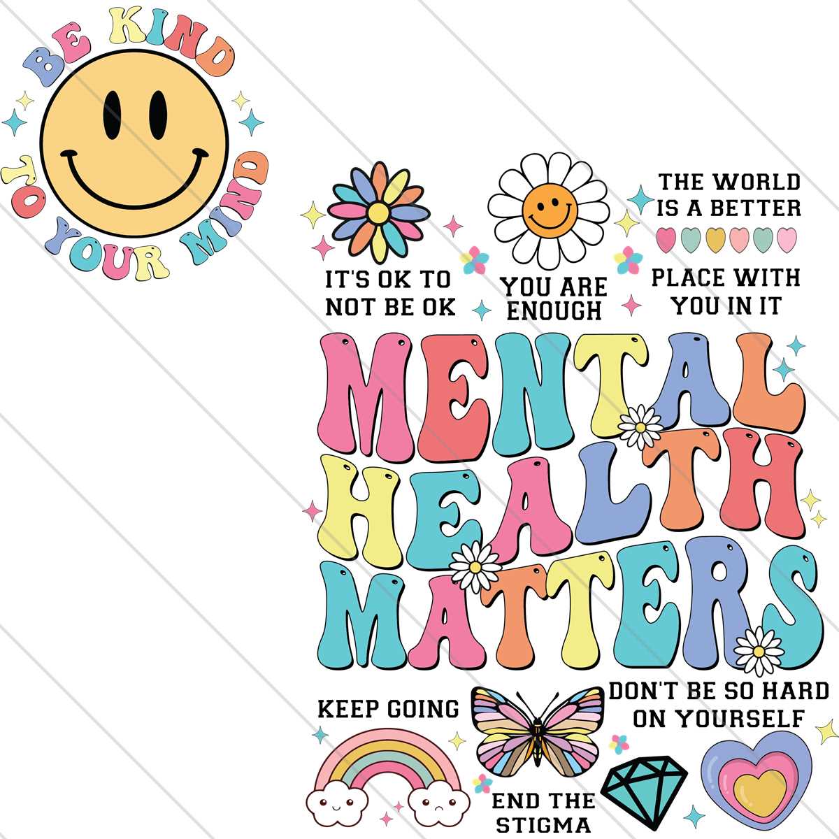 Mental Health Matters Svg,Be Kind to your mind Svg, Mental H | Inspire Uplift